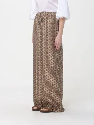 Max Mara Printed Silk Palazzo Trousers