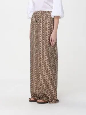 Max Mara Printed Silk Palazzo Trousers