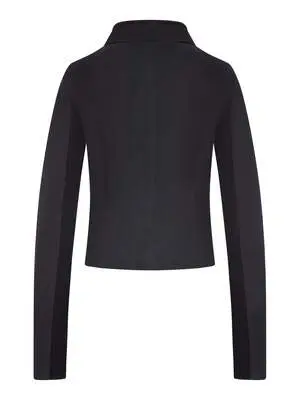 Rick Owens Biker Jacket With Wide Wrap Collar