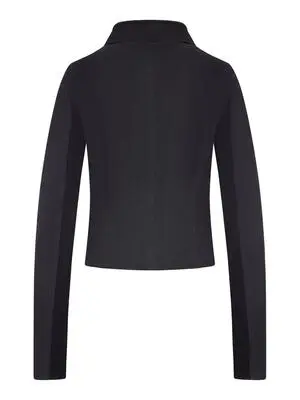 Rick Owens Biker Jacket With Wide Wrap Collar