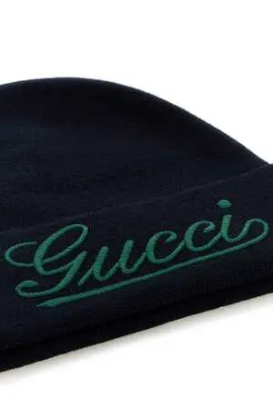 Gucci Dark Wool Beanie Hat