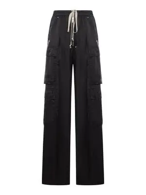 Rick Owens Cupro Cargobelas Trousers - Black