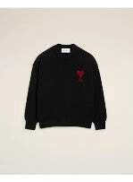 AMI Paris Crewneck Sweater With Contrasted De Coeur - Multicolor