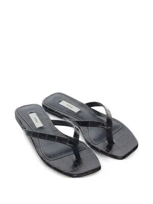 TOTEME Leather Flat Thong Sandals - Multicolor