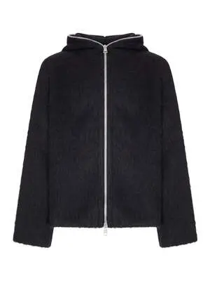 Our Legacy Full Zip Wool Hoodie - Black