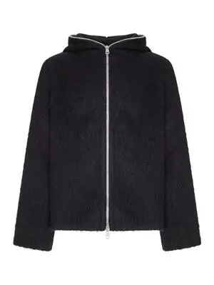 Our Legacy Full Zip Wool Hoodie - Black