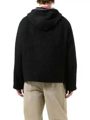 Our Legacy Full Zip Wool Hoodie - Black