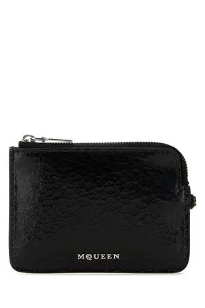 Alexander McQueen Leather Card Holder - Black