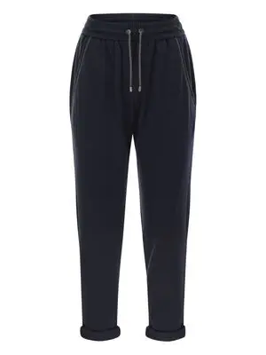 Brunello Cucinelli Cotton And Silk Trousers - Multicolor