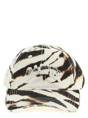 GANNI Animal Print Cap - Multicolor