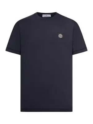 Stone Island Short-sleeve T-shirt With Compass Patch - Blue
