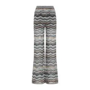 Missoni Missoni High-Rise Wide-Leg Zigzag Knit Trousers Multicolor