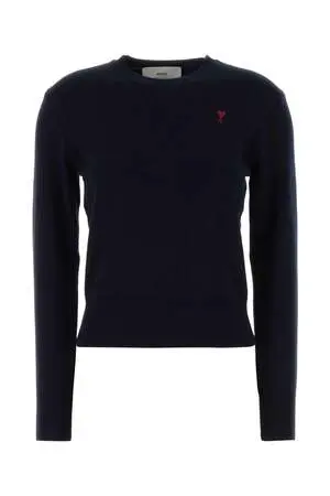 AMI Paris Midnight Wool Sweater - Blue