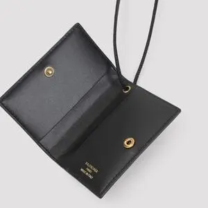 Balenciaga Passport Card Holder Keyring - Black