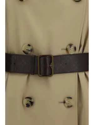 Burberry Kensington Midi Leather Trench