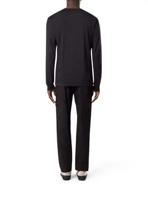 Stone Island Long Sleeve T-shirt With Compass Patch