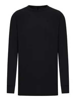 Rick Owens Long-sleeved Cotton Jersey T-shirt - Black