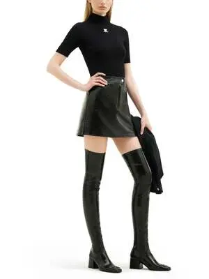 COURREGES Rib Knit Top