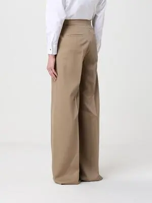 Max Mara Wide Leg Trousers In Virgin Wool - Brown