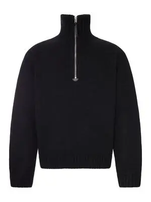 TOM FORD Cashmere Wool Half-zip Sweater - Black