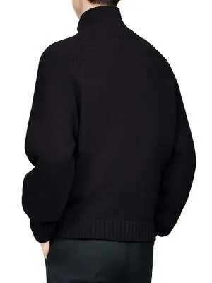 TOM FORD Cashmere Wool Half-zip Sweater - Black