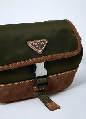 Prada Re-nylon And Suede Belt Bag