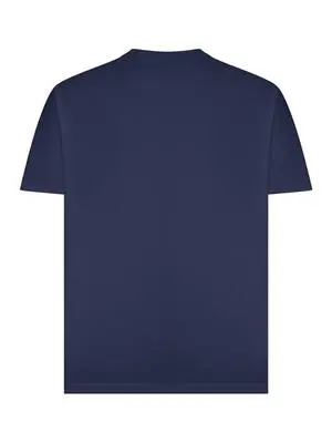Etro Rome Cotton T-shirt With Embroidered Logo - Blue