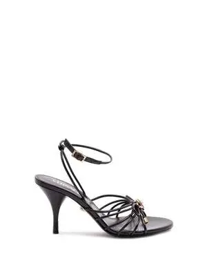 Versace VERSACE Leather Strappy Sandals Multicolor