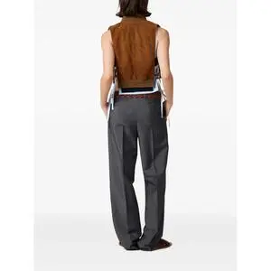 Miu Miu Grey Trousers Straight Trousers