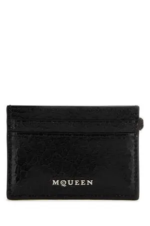 Alexander McQueen Leather Card Holder - Black