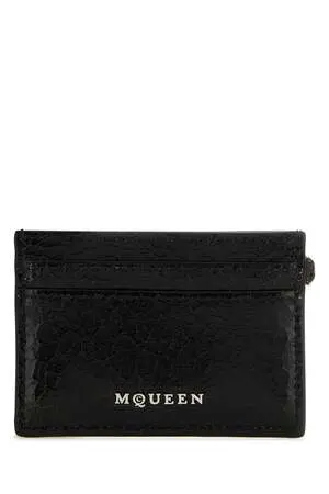 Alexander McQueen Leather Card Holder - Black