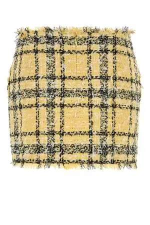 Balmain Embroidered Tweed Mini Skirt - Multicolor