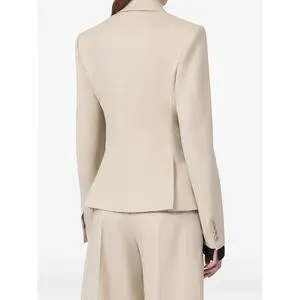 Max Mara Double-breasted Tailored Blazer - Cream