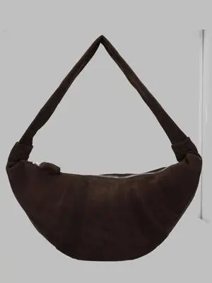 LEMAIRE Suede Shoulder Bag - Brown