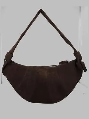 LEMAIRE Suede Shoulder Bag - Brown