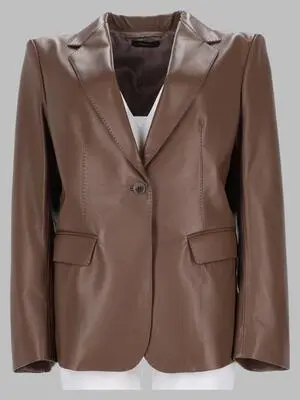 TOM FORD Leather Blazer - Gray