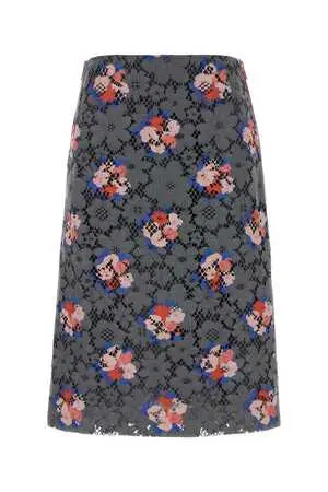 Fendi Printed Lace Skirt - Multicolor