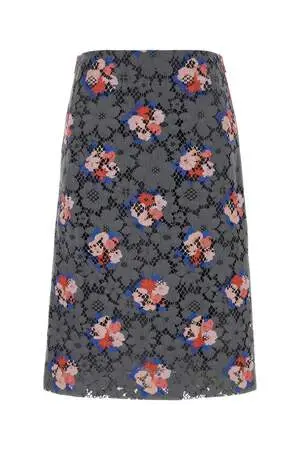 Fendi Printed Lace Skirt - Multicolor