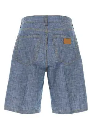 Fendi Light Chambray Bermuda Shorts
