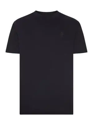 Prada Cotton T-shirt With Embroidered Logo - Black