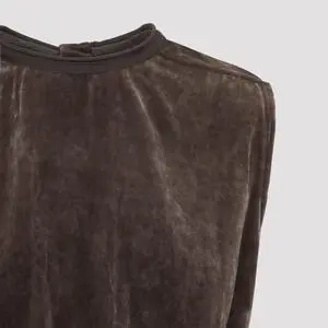Rick Owens Subhuman Velvet Jersey Top - Brown