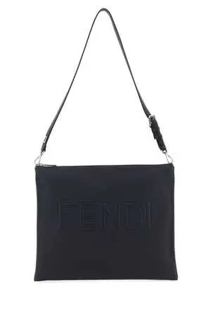 Fendi Midnight Leather After Roma Shoulder Bag - Blue