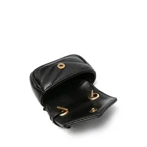 Saint Laurent Lamb Skin Quilted Cassandre Plaque Accessory Bag