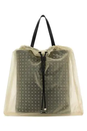 Alexander McQueen Two-tone Leather And Tulle Nebula Shopping Bag - Multicolor