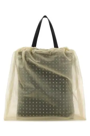 Alexander McQueen Leather Tulle Shopping Bag - Multicolor