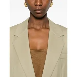 Saint Laurent Wool And Silk Blazer - Green