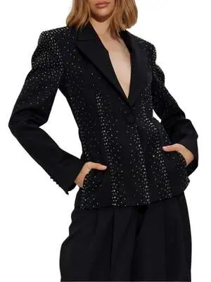 Attico Wool Embellished Blazer - Multicolor