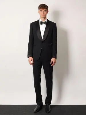 TOM FORD Stretch Virgin Wool Tuxedo With Satin Profiles