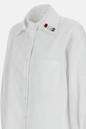 Thom Browne Swarovski Embellished Cotton Shirt - Multicolor