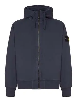Stone Island Cotton Zip-up Hoodie - Blue